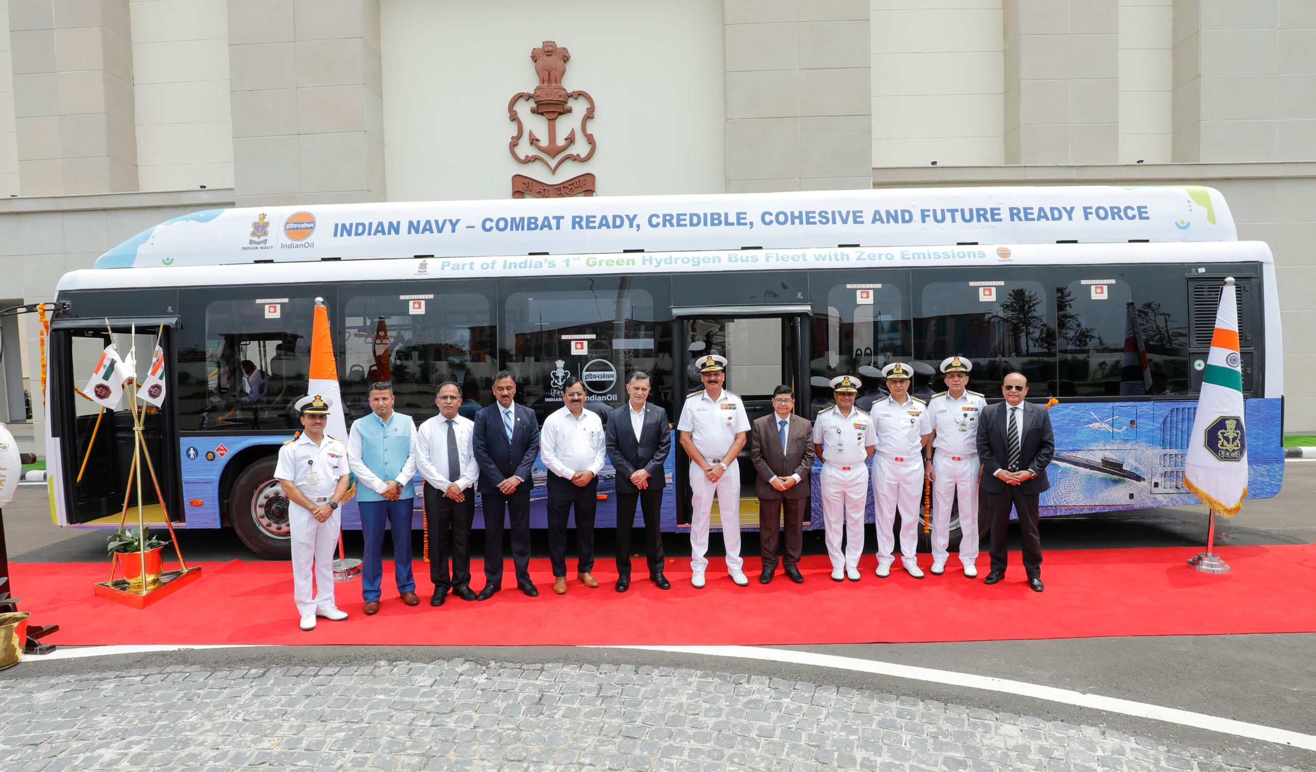 Indian Navy and IOCL Partner for Green Hydrogen Bus Trials - Sailors ...